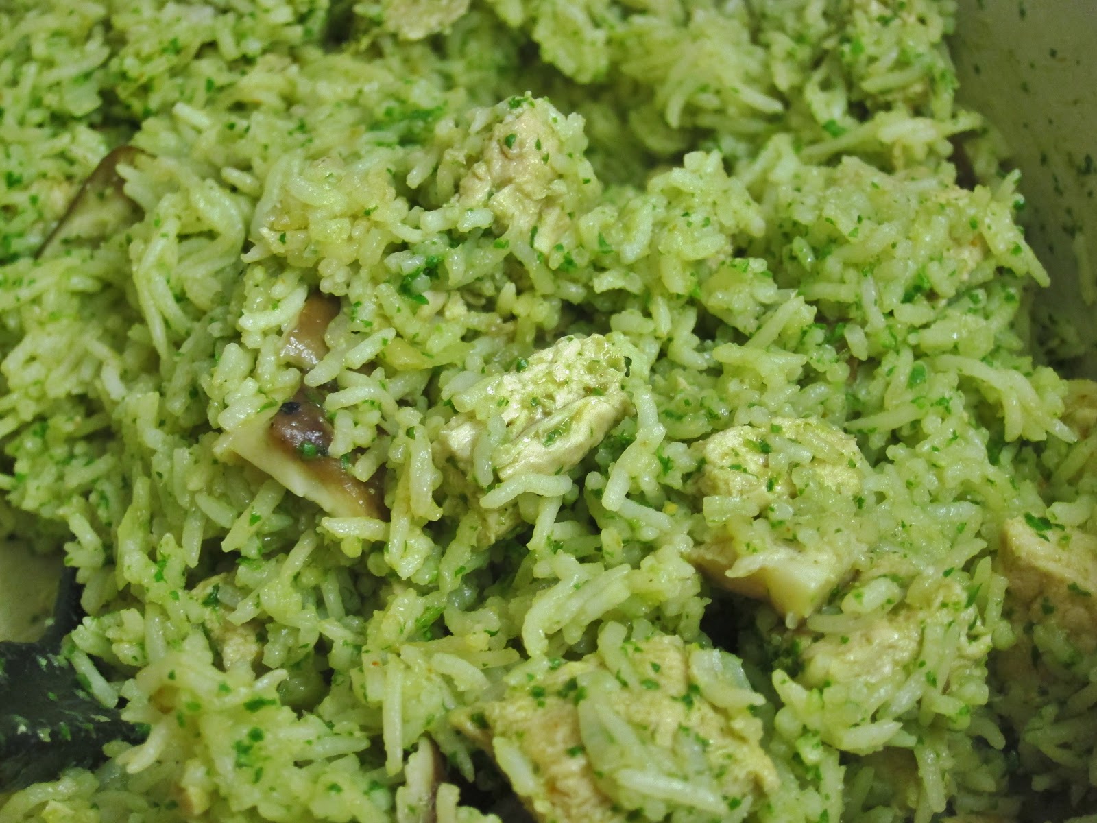 The Vegan Chronicle: Cilantro Rice with Chicken