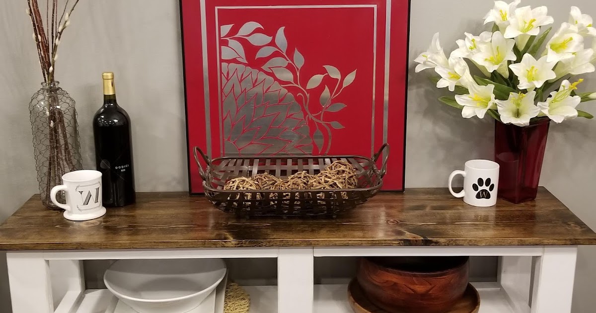 DIY Wine Crate Console Table