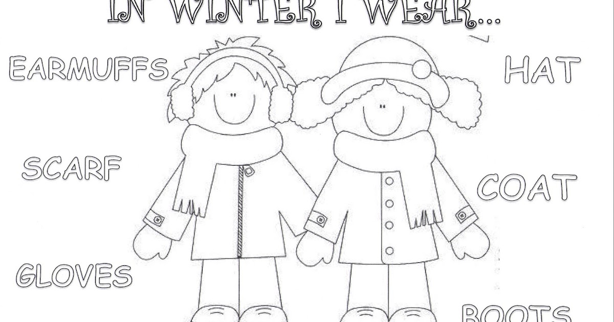 Fichas de Inglés para niños: IN WINTER I WEAR...