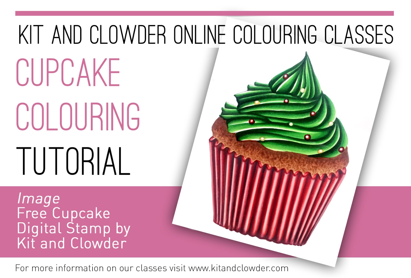 Merry Christmas + FREE Cupcake Class - Kit and Clowder Online Colouring ...