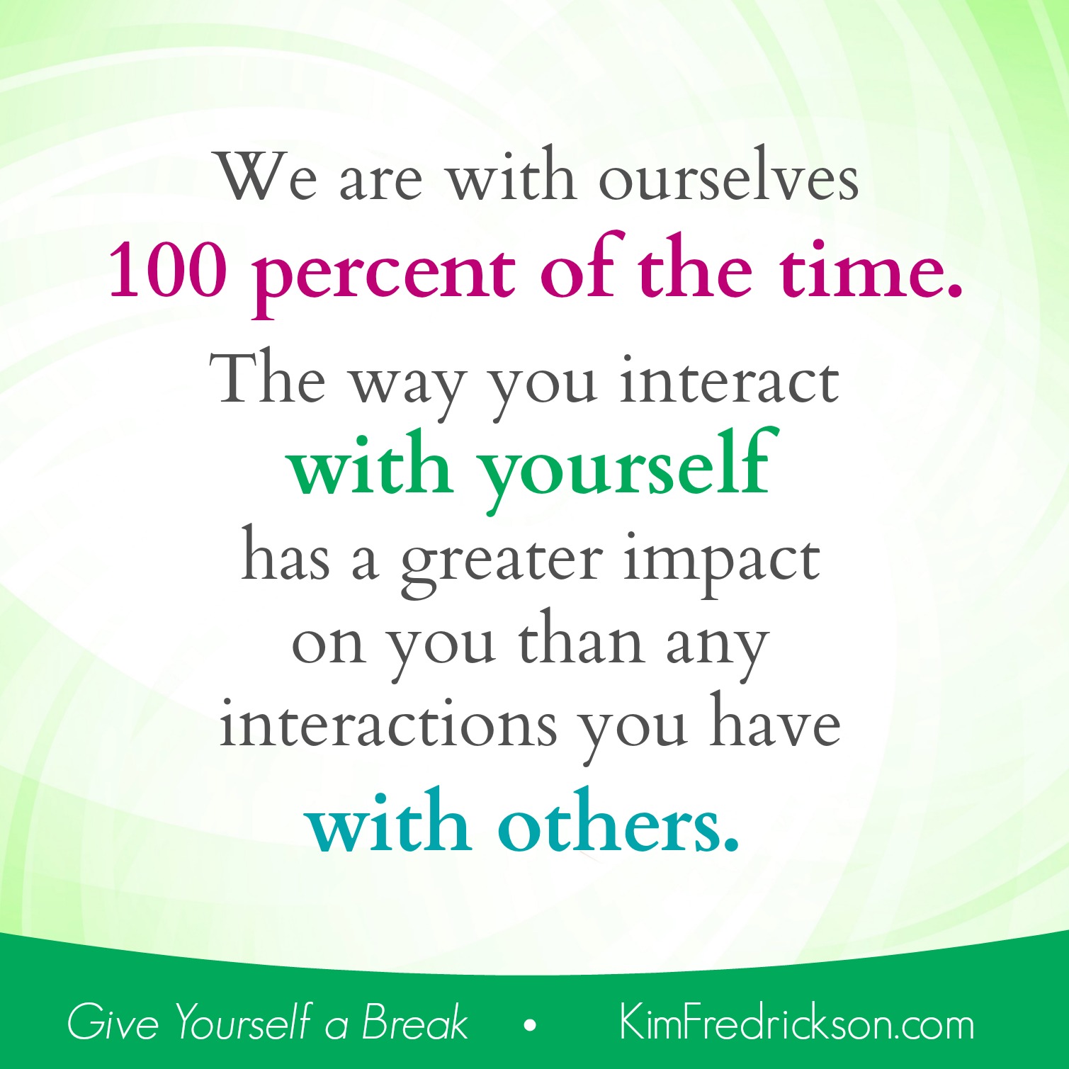Gabrielle Meyer: Give Yourself a Break! Guest Post by Kim Fredrickson