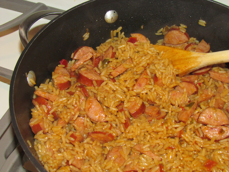 Made in our kitchen: Zatarains Rice and Smoked Sausage