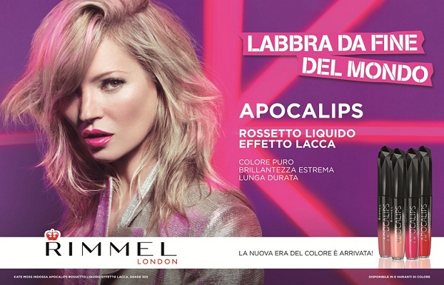 Kate Moss launches a hot new lip lacquer collection 'Apocalips' for Rimmel