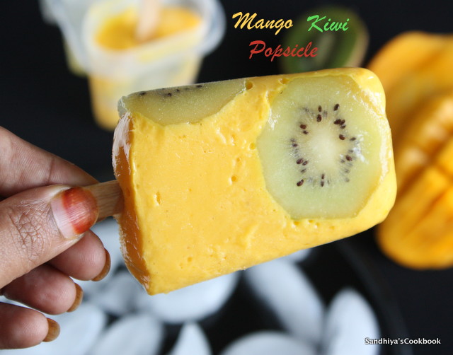 Sandhiya's Cookbook: Mango Kiwi Popsicle | Mango Popsicle