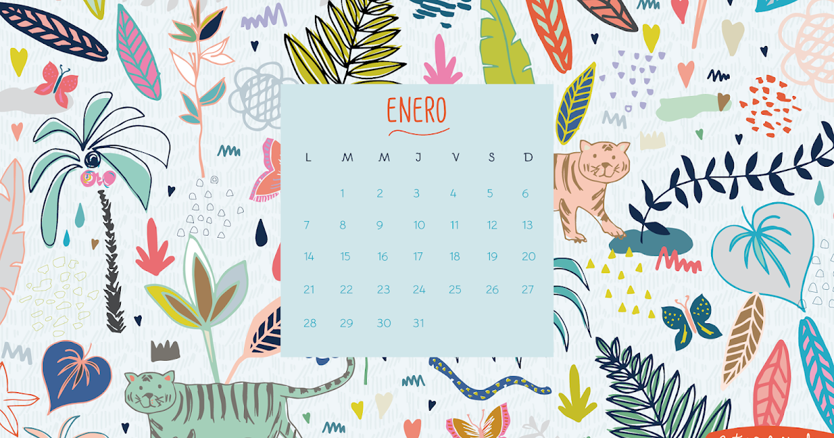Calendario enero para descargar gratis! / Actitud y alegría.