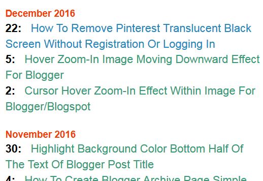 How To Create Blogger Archive Page Simple Tutorial | DiGiztal