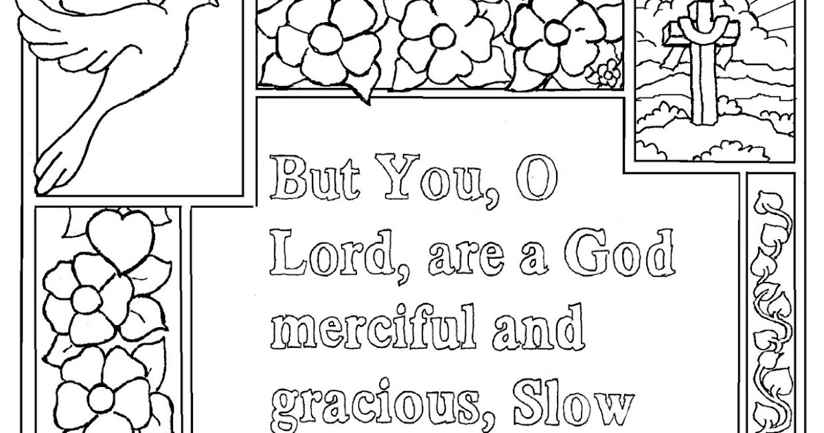 Coloring Pages for Kids by Mr. Adron: Psalm 86:15 Print And Color Page ...