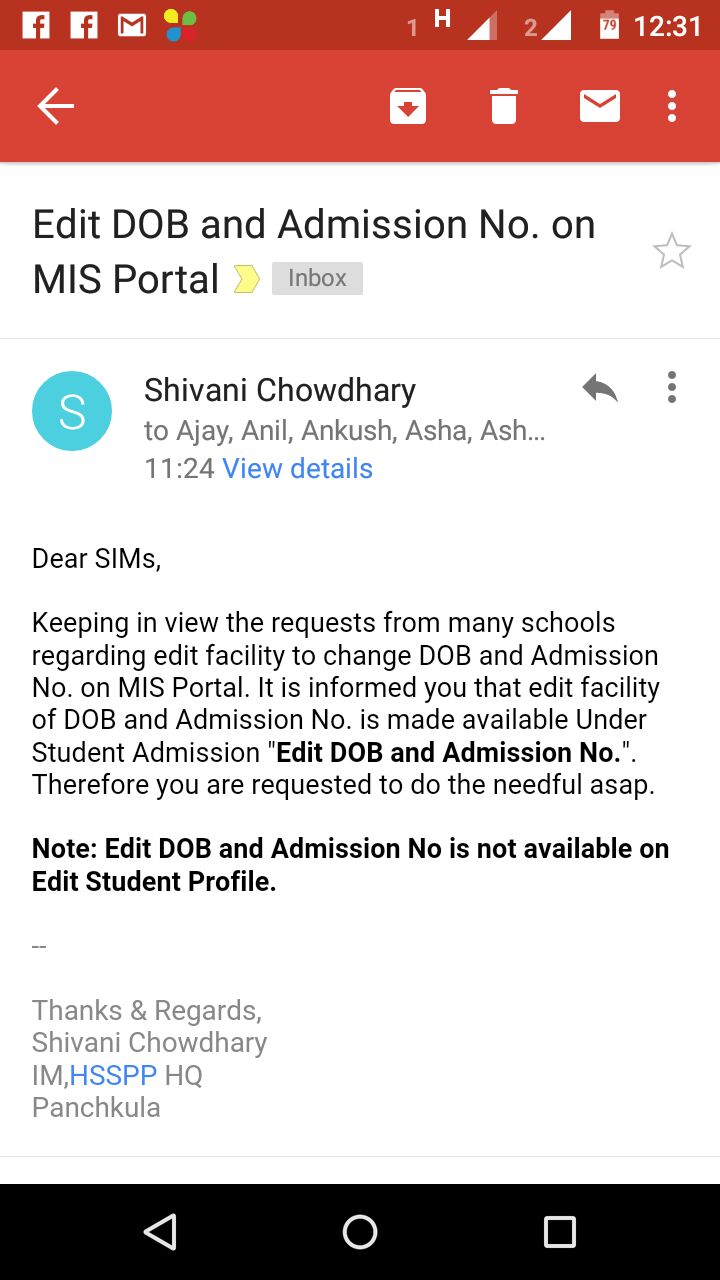 MIS data online portal Haryana, Important Dates Letter and instructions ...