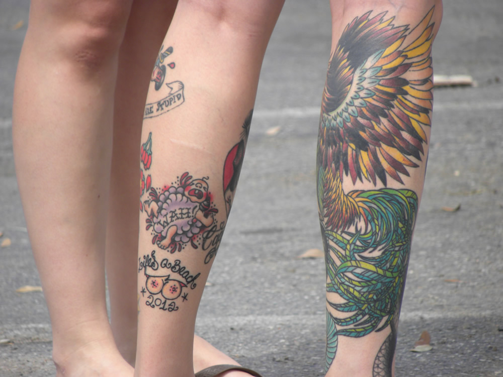 Austin, Texas Daily Photo: Decorated Skin: Leg Division