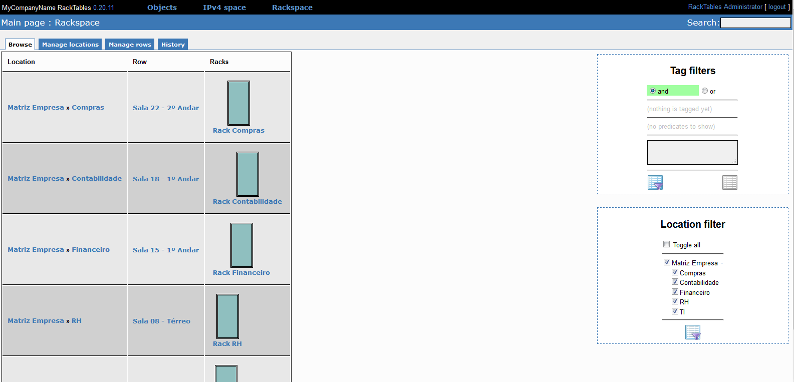 Blog do Déo: Utilização do RackTables