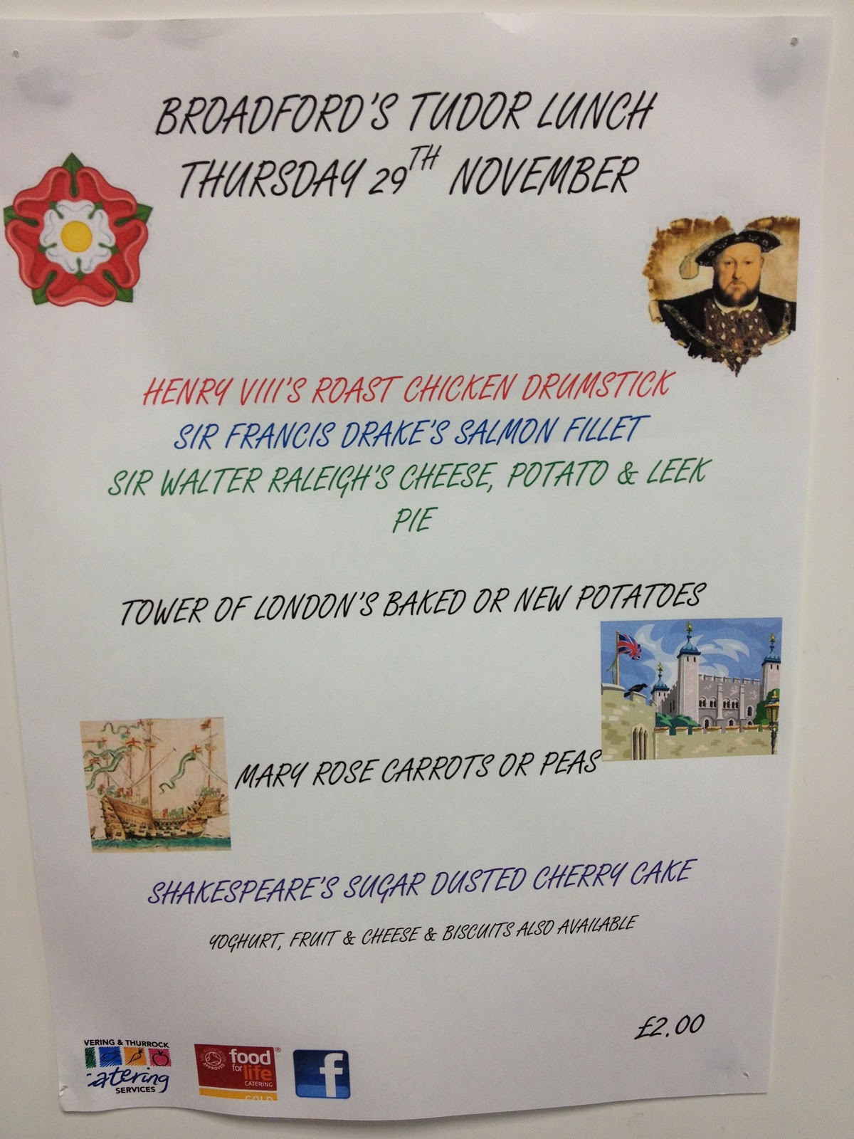 Broadford Primary: Tudor Lunch - 29th November