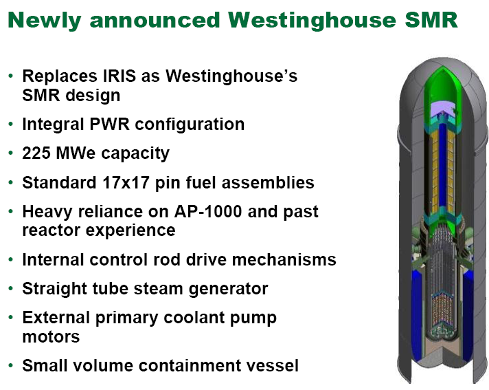 Westinghouse working on 225 MWe small modular reactors that can be ...