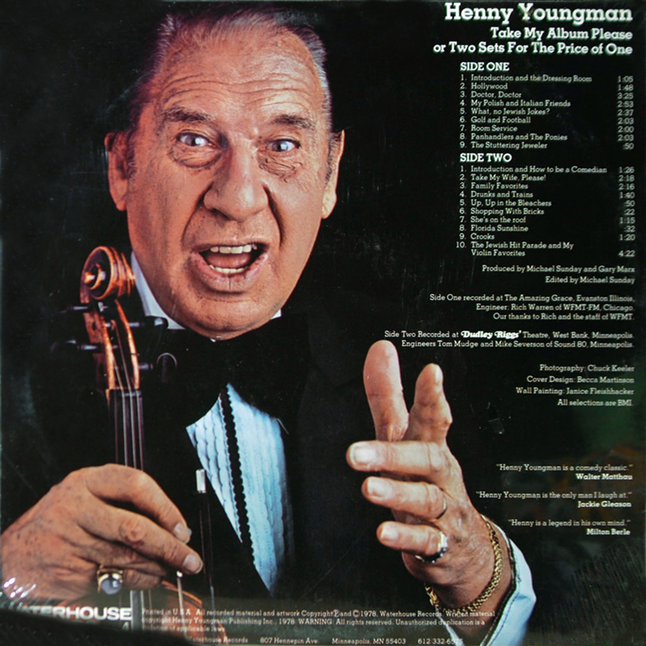 Vintage Stand-up Comedy: Henny Youngman - Take My Album, Please Or 2 ...