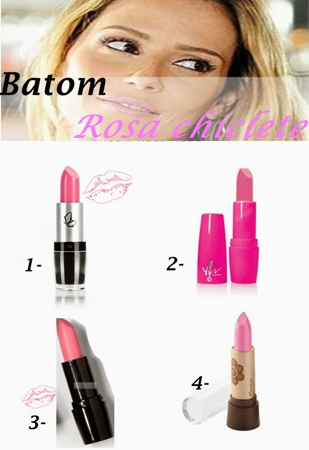 Super linda : Batom rosa chiclete