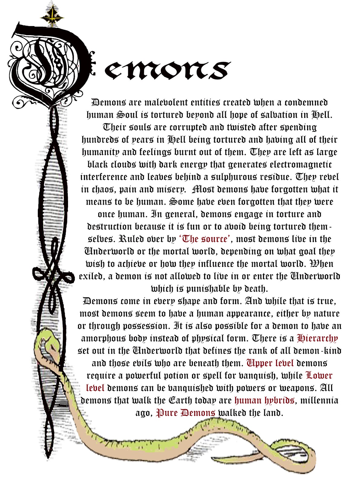 Charmed Book Of Shadows Demons