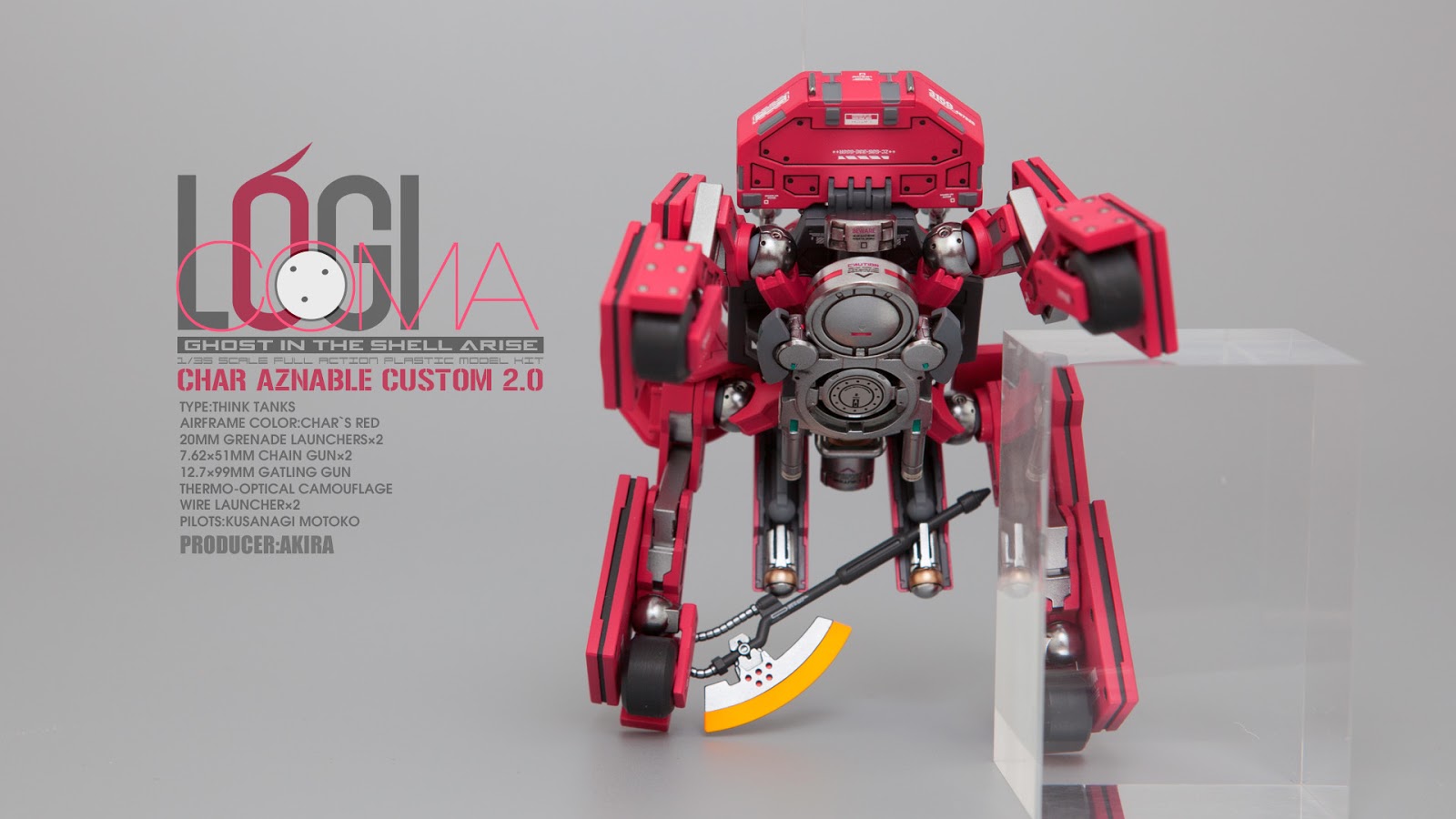 GUNDAM GUY: 1/35 Char Aznable Logicoma 2.0 - Custom Build