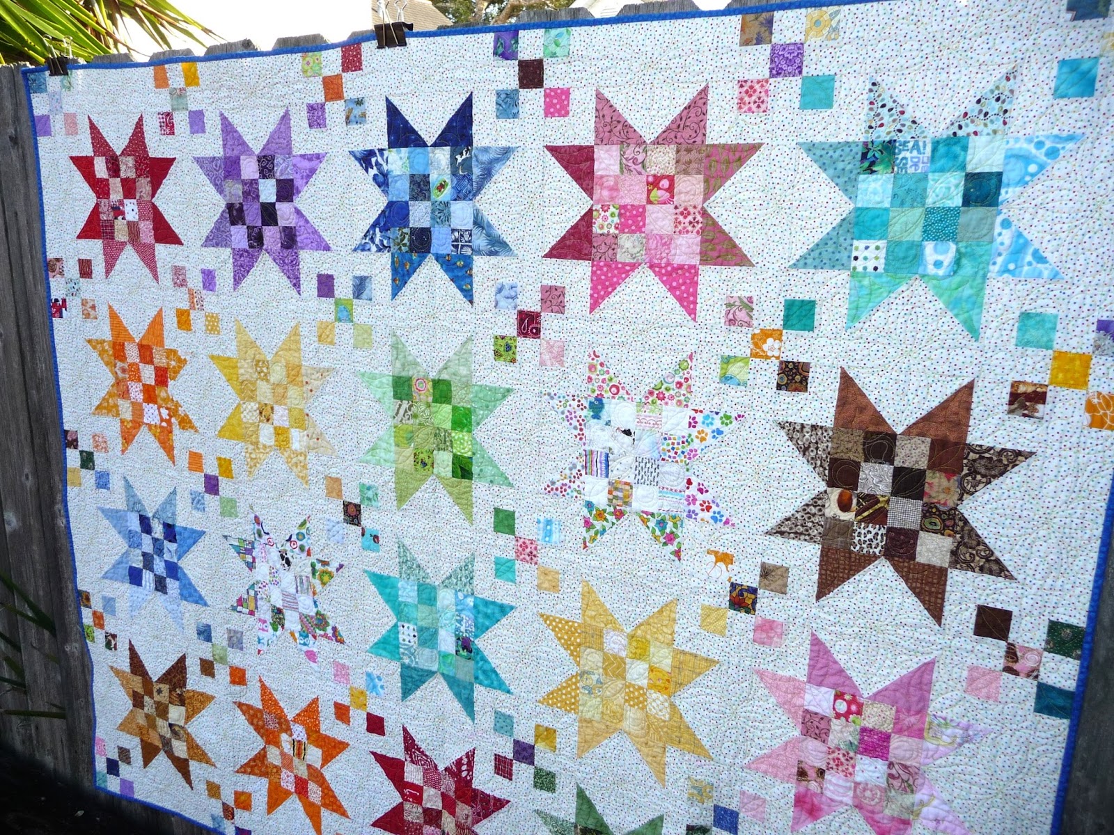 Quilting on the Crescent: Spools & Binding & Scrap Jar Stars