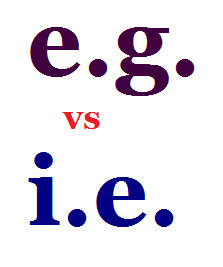 Preferred Proofreading : i.e. vs e.g.