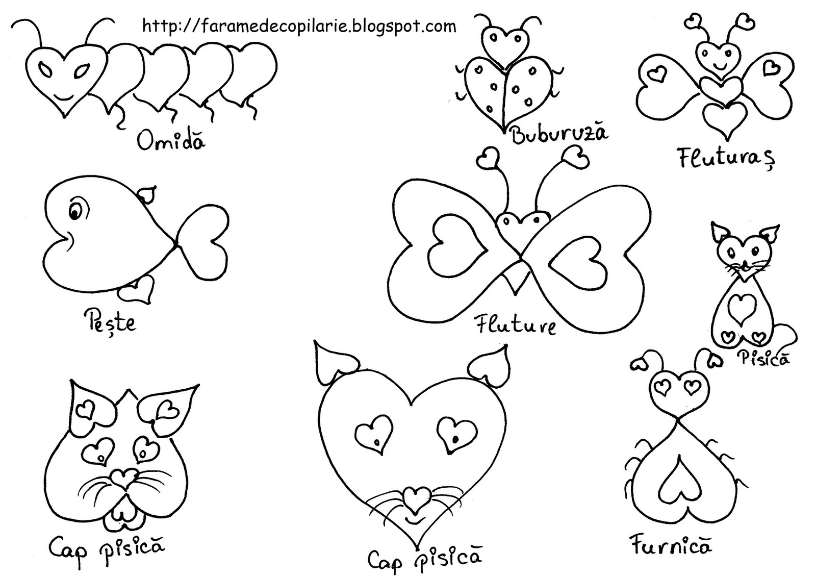 Animale din inimioare