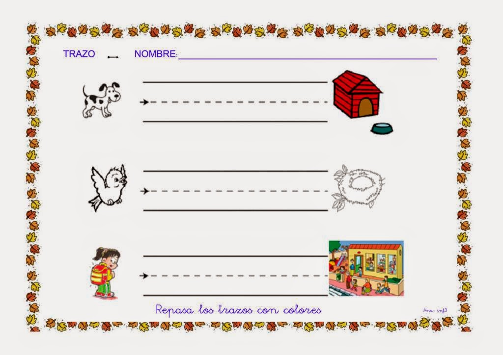 INFANTILES DE ANA V.: GRAFOMOTRICIDAD: EL TRAZO HORIZONTAL