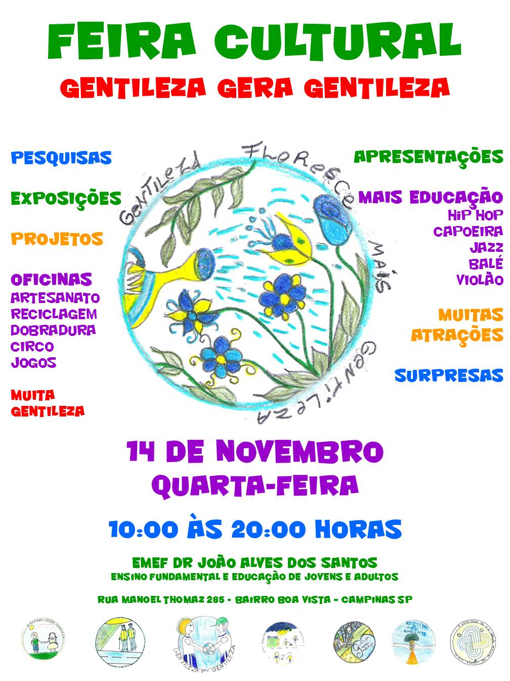 EEI DR JOÃO ALVES DOS SANTOS: Cartaz da Feira Cultural - Gentileza gera ...