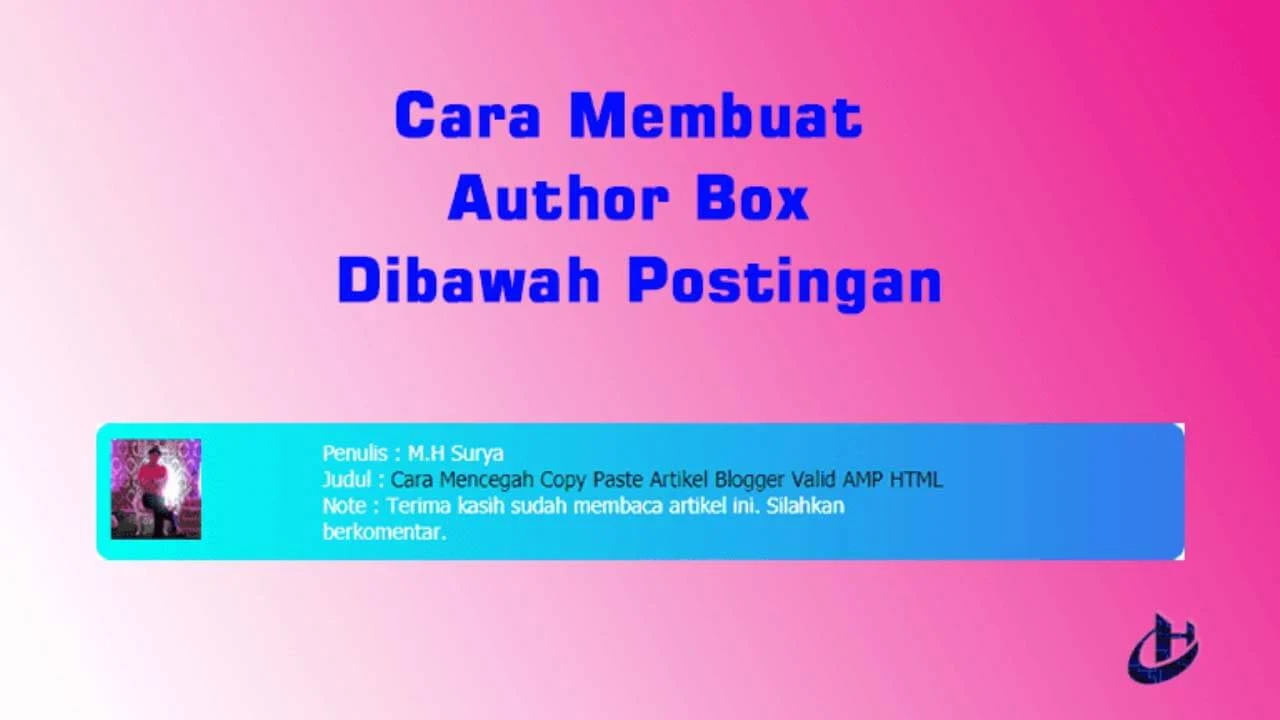 Cara Membuat Author Box Dibawah Postingan
