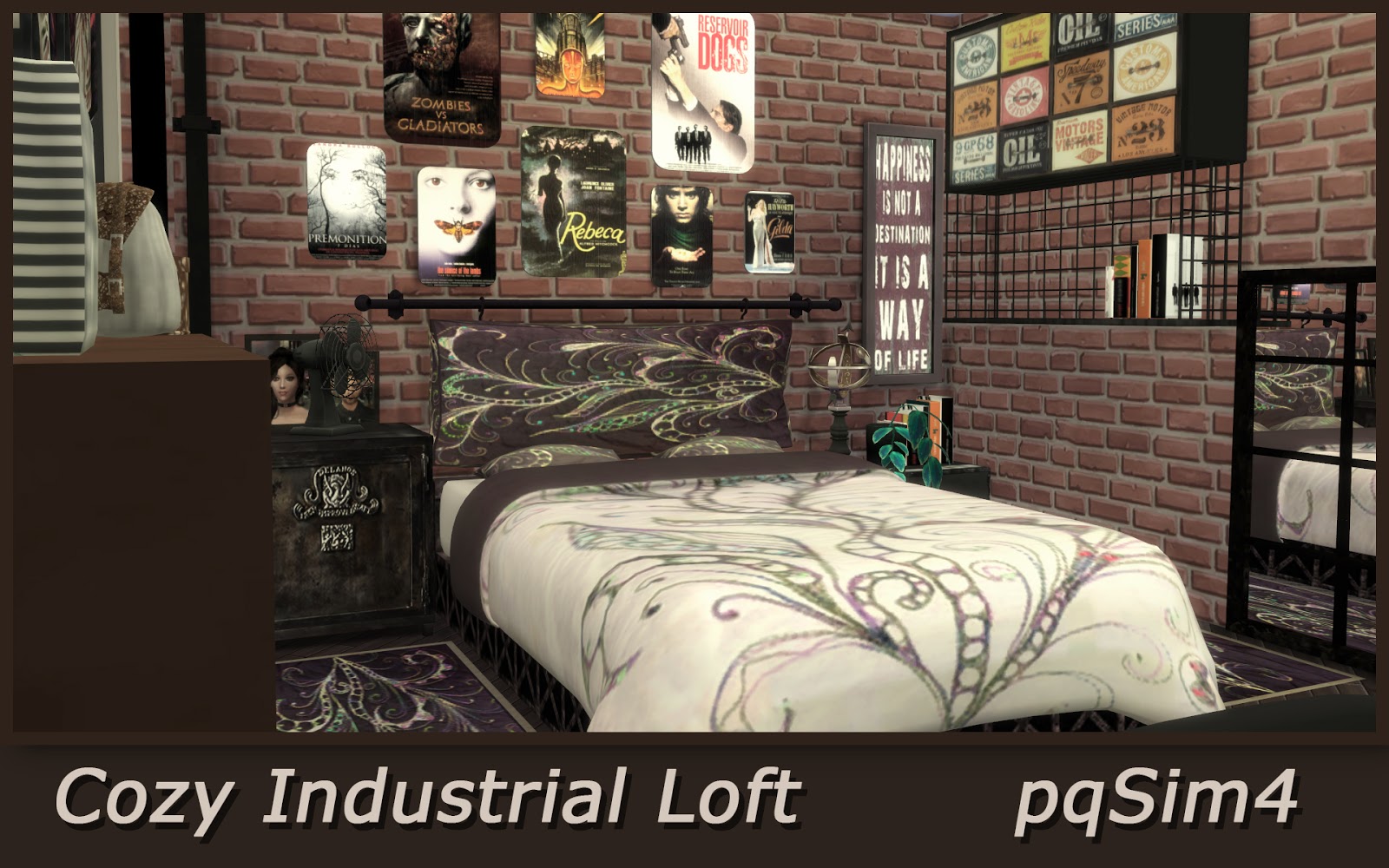 Cozy Industrial Loft. Sims 4 Custom Content.