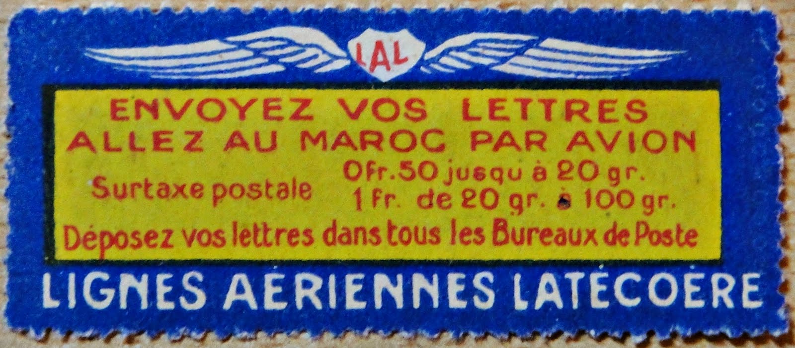 International Airmail And Priority Mail Labels: France: LAL airmail labels