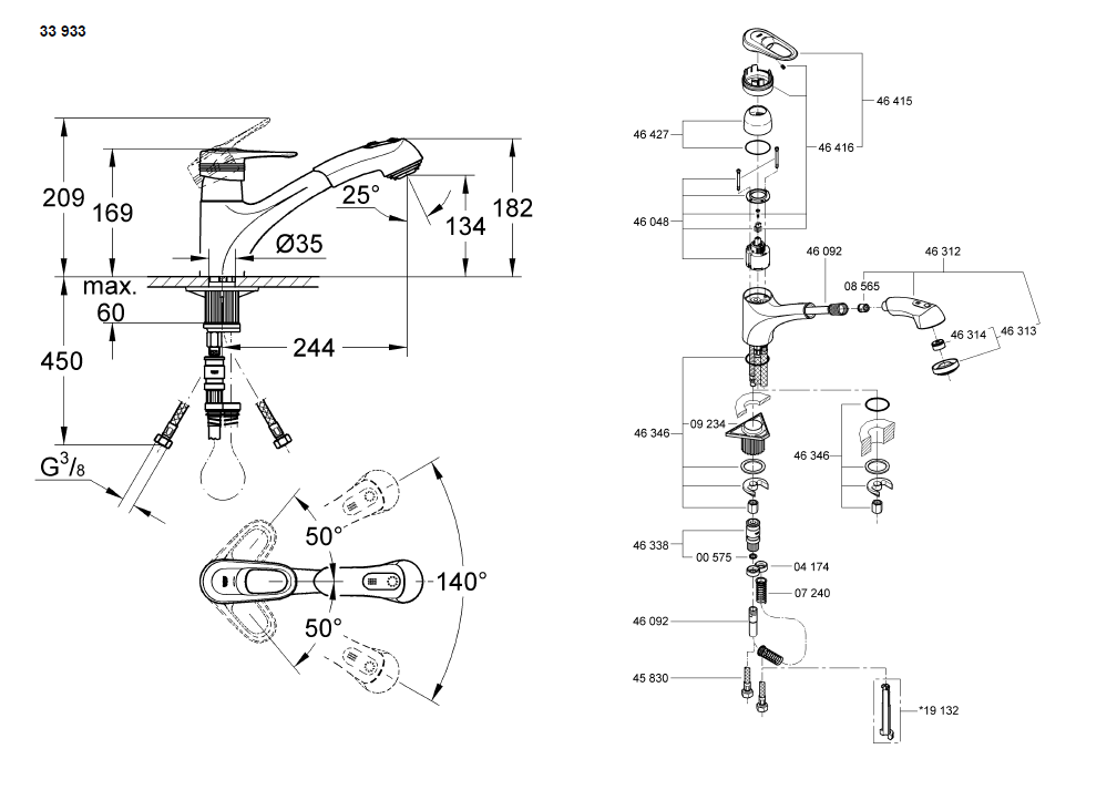 TECHNOCOSMOS update: ΚΩΔΙΚΟΙ ΑΝΤΑΛΛΑΚΤΙΚΩΝ ΜΠΑΤΑΡΙΑΣ GROHE EUROPLUS 33933