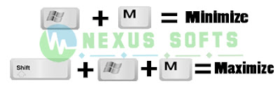 Secret shortcuts for minimize and maximize ~ Nexus Softs