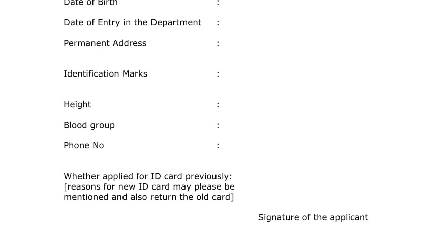 Application for Departmental Identity Card for GDS | DOP Core Solutions