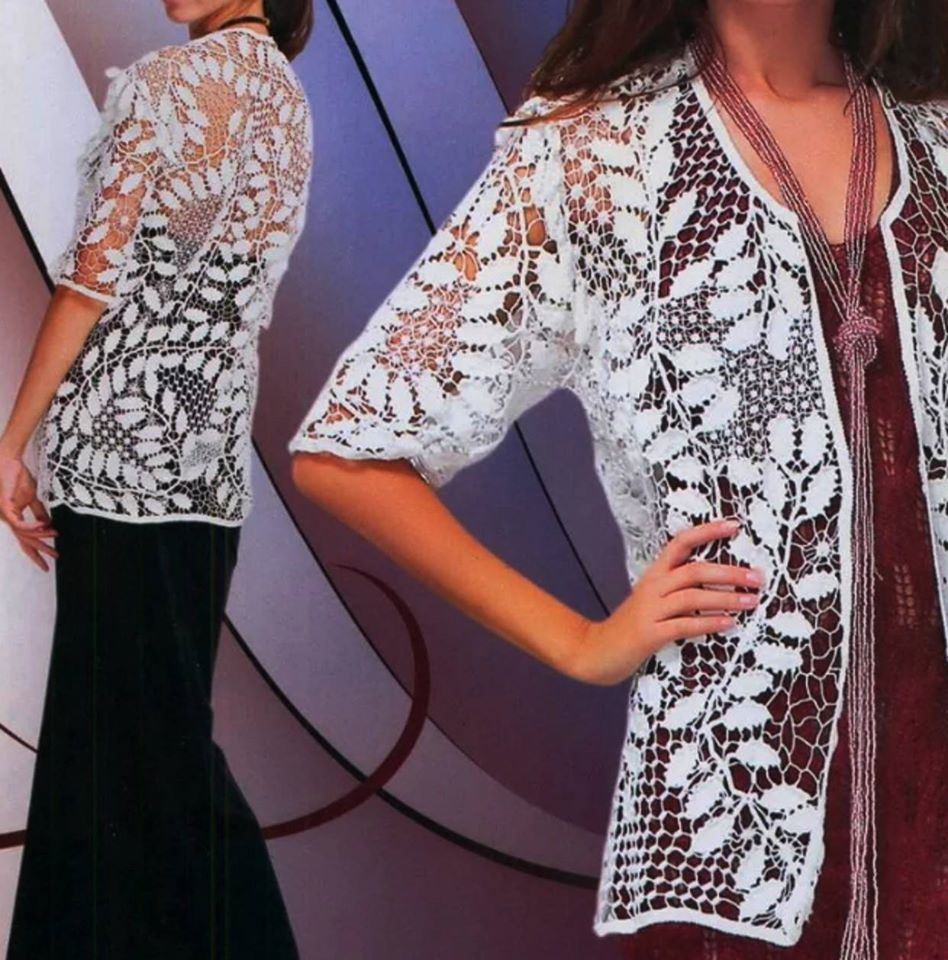 Tina's handicraft : crochet cardigan - irish lace