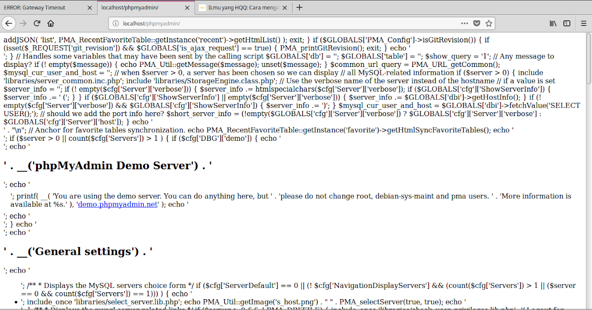 Cara Mengatasi Phpmyadmin Demo Server Di Linux Mint