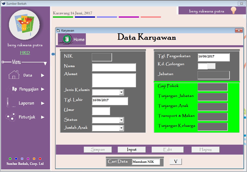 Program Penggajian dengan Visual Basic 6 dan Mysql | Catatan Saya