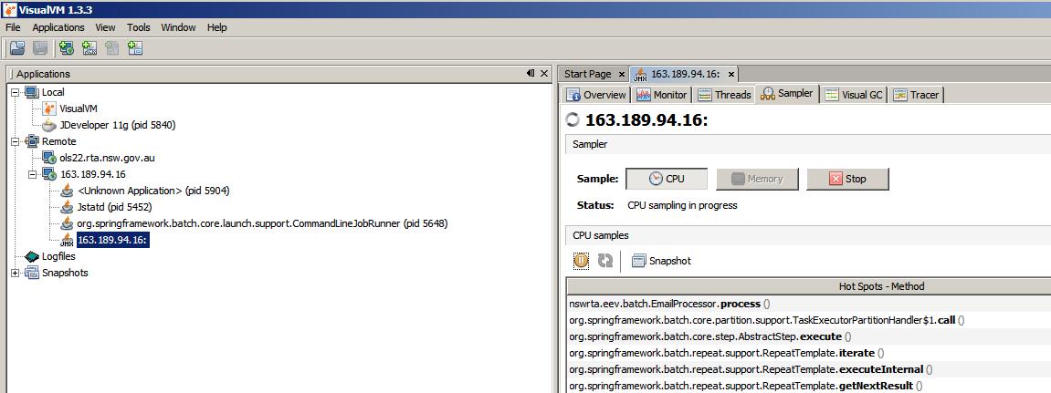 A boiling pot of Java dev soup: Remote Java Profiling using Visual Vm