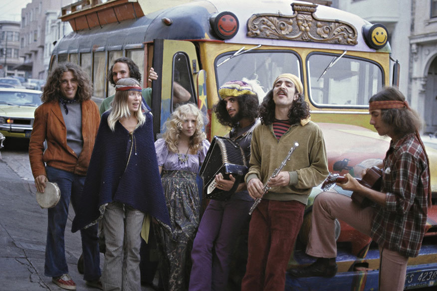 Hippie musicians and their mini-bus, 1968 ~ vintage everyday
