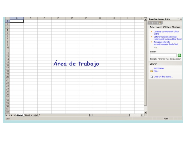 Microsoft Excel [Planillas de Cálculo]: El área de trabajo