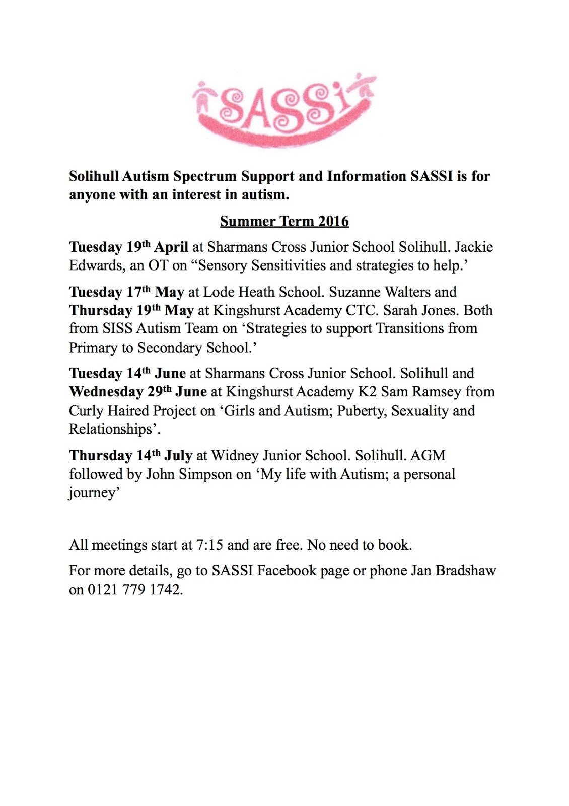 SASSI - Solihull Autistic Spectrum Support and Information