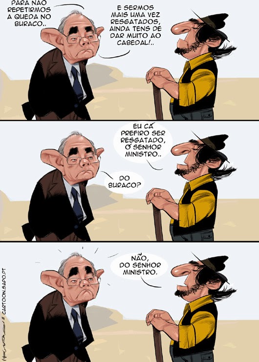 Por Terras de Sefarad: "O resgate", cartoon de Henrique Monteiro