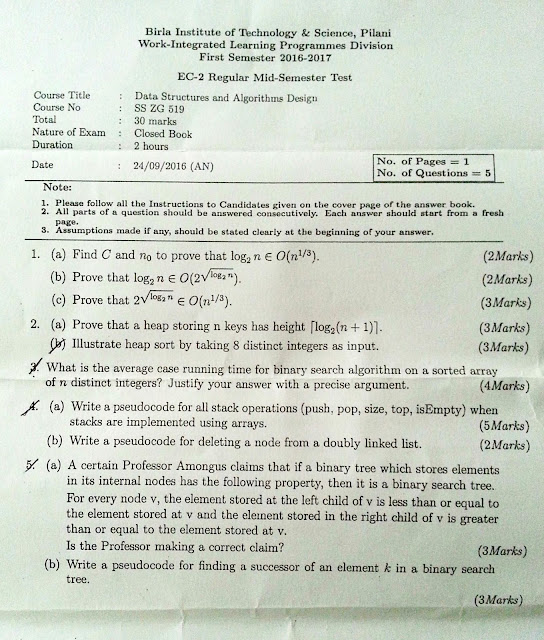 Coding Tech Life: Data Structures and Algorithms Design Mid-Semester ...