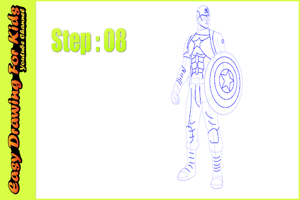 How to Draw Captain America Easy | Drawing Course for Beginners