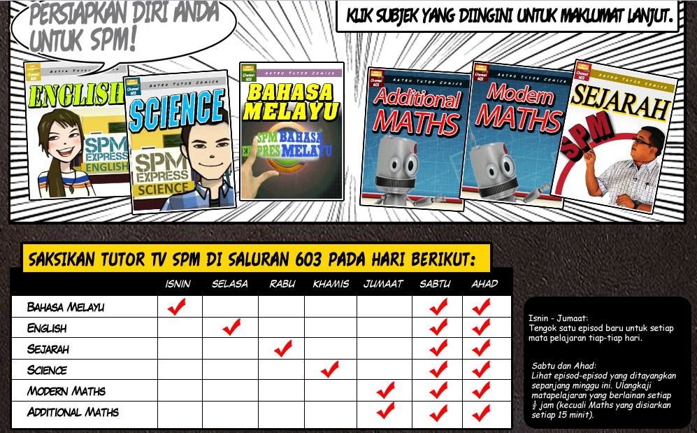 LAMAN WEB PUSAT SUMBER SMK KOTA MARUDU 2: Jadual Astro Tutor TV