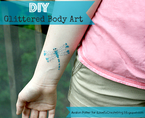 iLoveToCreate Blog: DIY Glittered Body Art