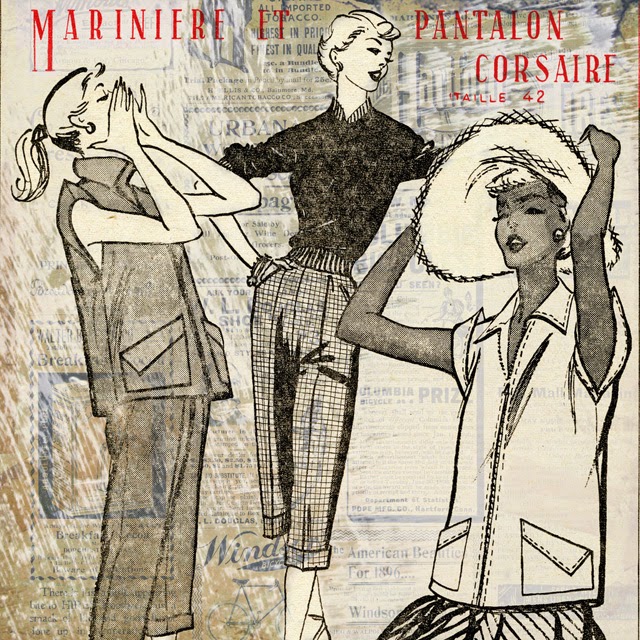 C o l l a g e a r t: Vintage Sewing Pattern Collage