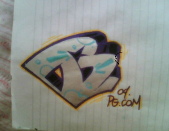 B in Graffiti Letters: 5 Style Graffiti Alphabet B