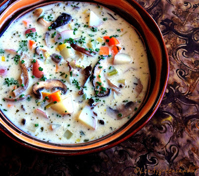 Roasted Wild Mushroom Chowder | Leafy Greens and Me