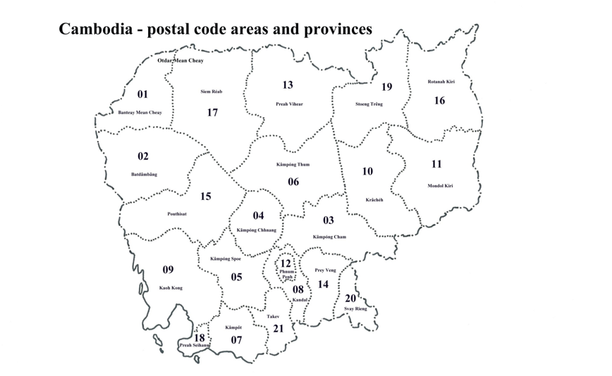 Postal Code Cambodia: All Provinces