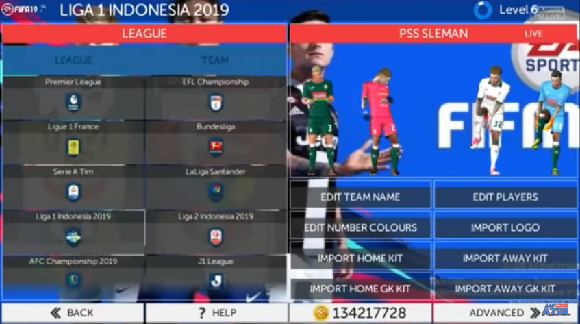 Download FTS Mod FIFA 19 Evolution v2 by Aaf Azril - Gobel Soccer