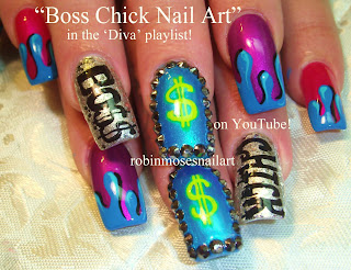 Nail Art by Robin Moses: SHINE nail art, DIVA nail art, Boss Chick ...