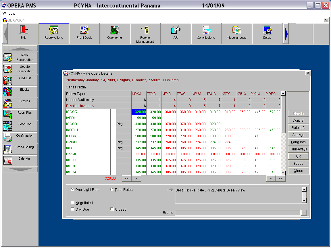 DEPARTAMENTO DE RECEPCION Y RESERVACION: UNIDAD 4 4.2.1 OPERA